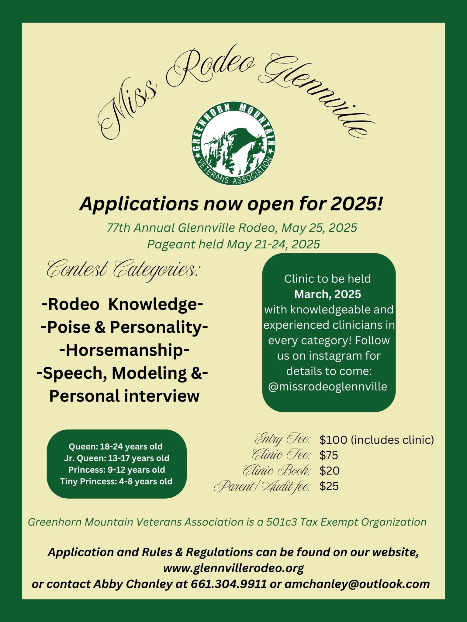 Miss Rodeo Glennville Queen Pageant